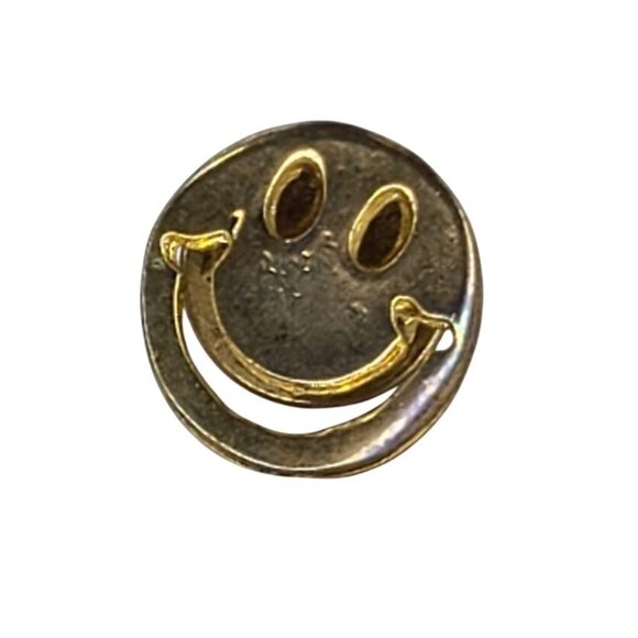 Jewelry | Vintage Happy Smiley Face Lapel Pin Hat Tie Tack Gold Tone ...